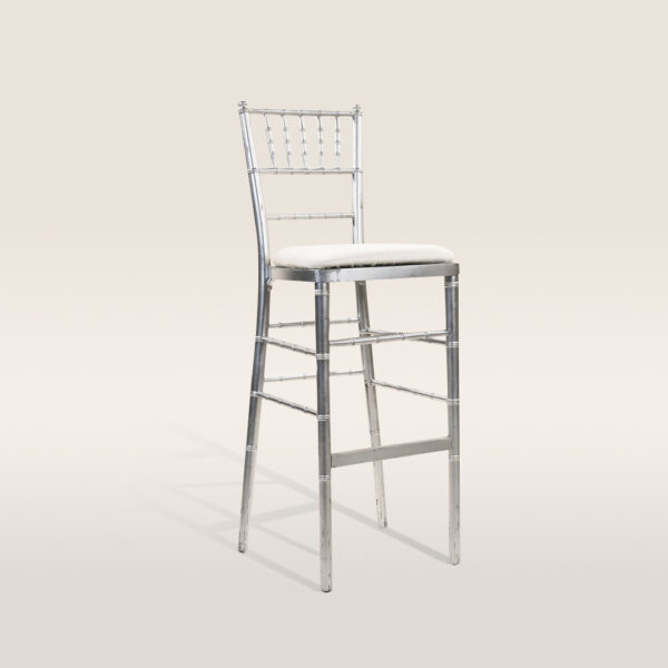 Chiavari Barstool Silver Wood - Party Reflections, Inc.
