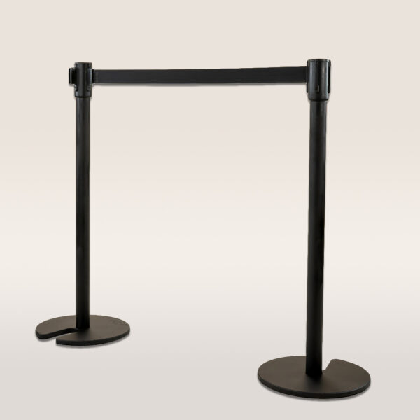 Stanchion Black Retractable Belt - Party Reflections, Inc.
