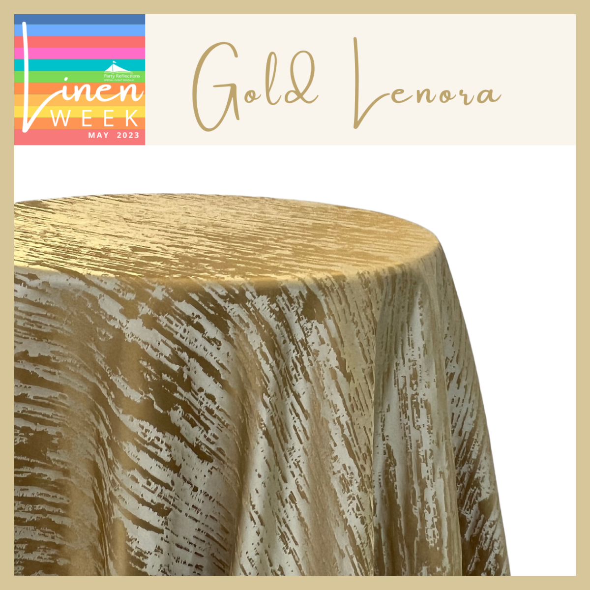 Linen Week 2023: 25 New Linens to Rent - Party Reflections, Inc.