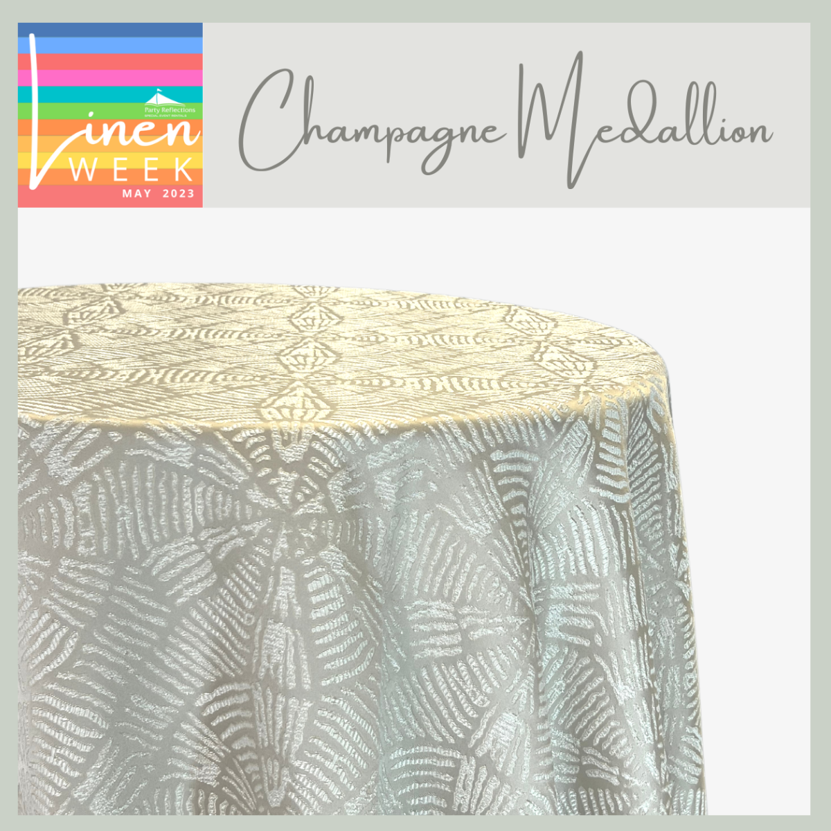 Linen Week 2023: 25 New Linens to Rent - Party Reflections, Inc.