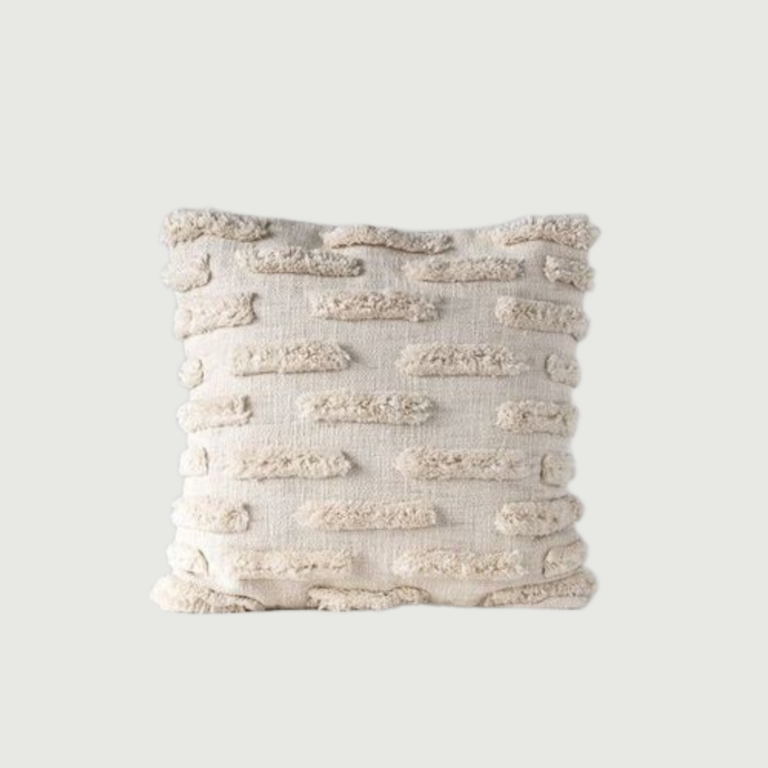 Cream Fringe Square Pillow - Party Reflections, Inc.