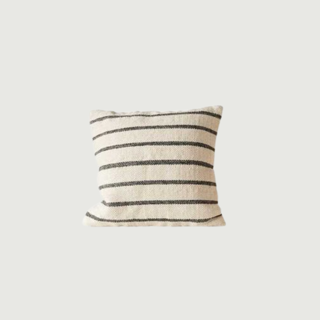 Mustard Striped Wool Pillow - Party Reflections, Inc.
