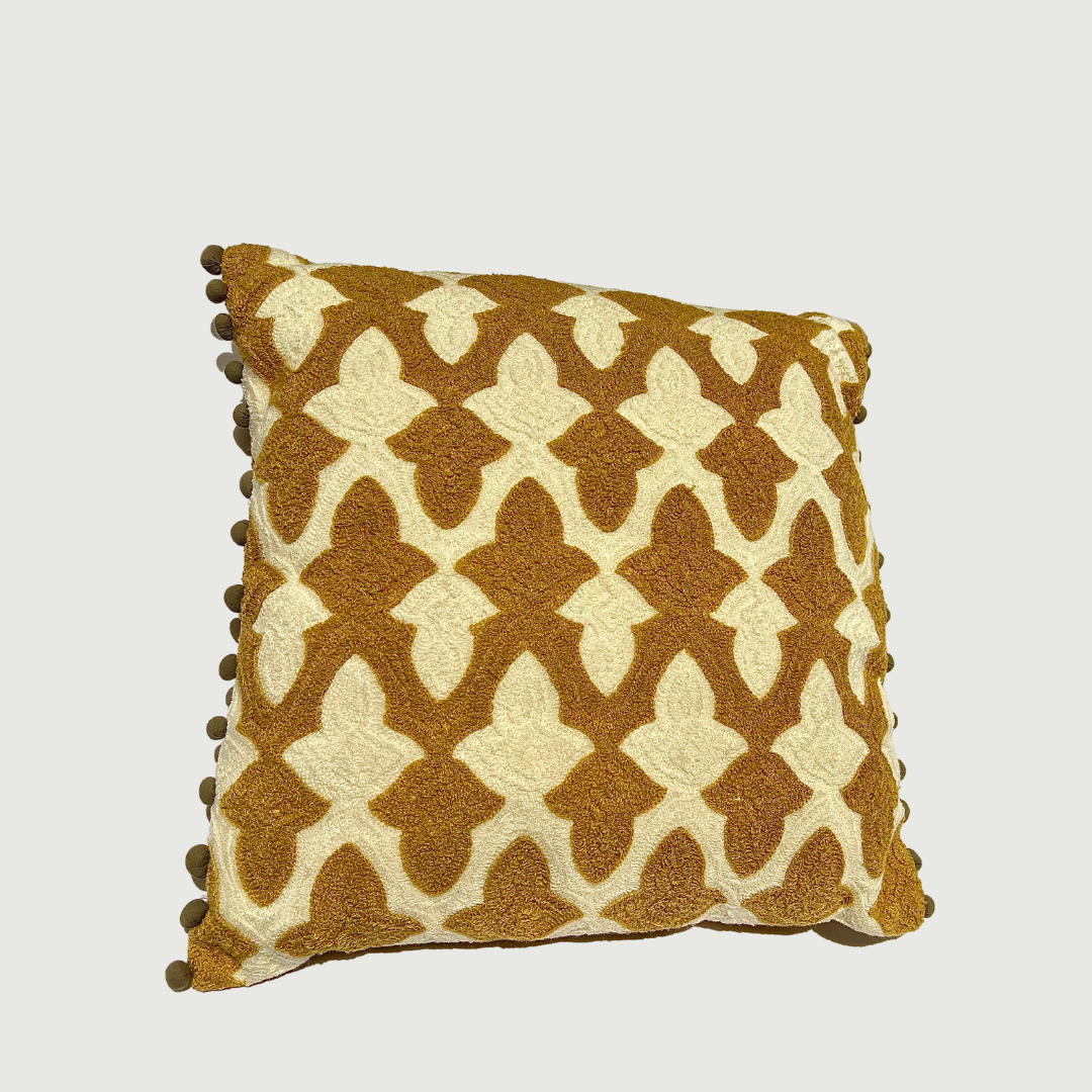 Mustard Striped Wool Pillow - Party Reflections, Inc.