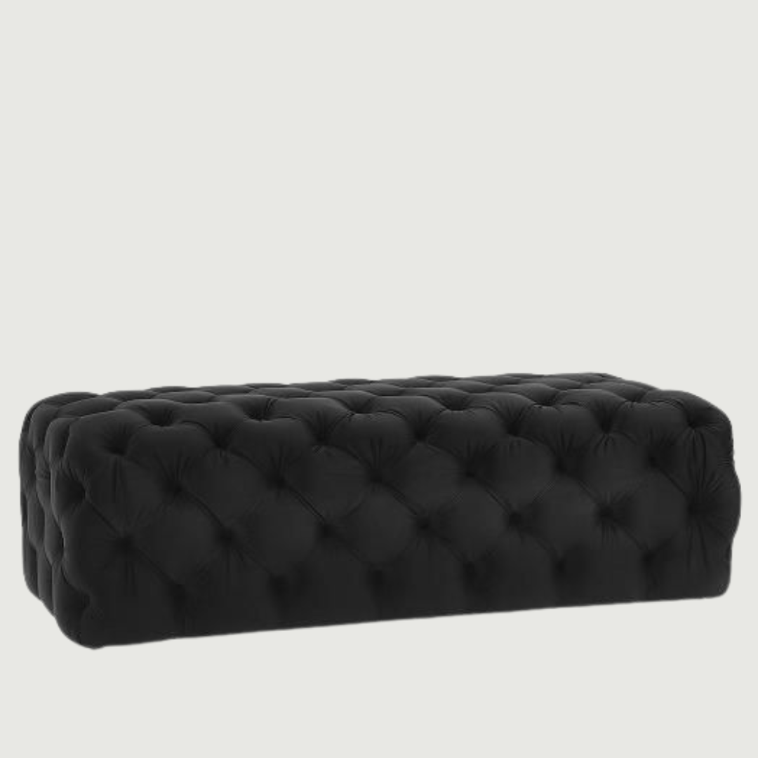 York Velvet Ottoman - Party Reflections, Inc.