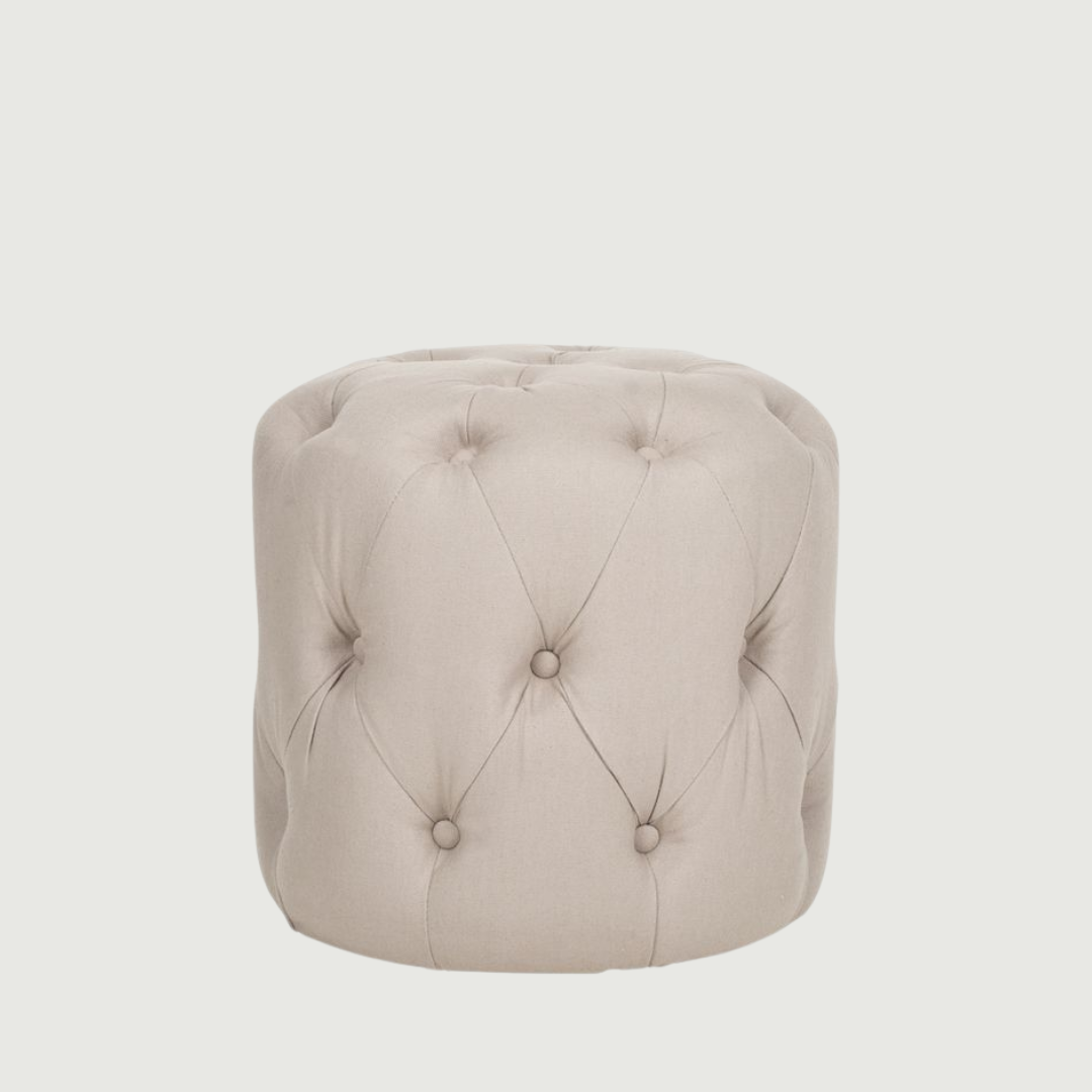Bianca Linen Ottoman - Party Reflections, Inc.