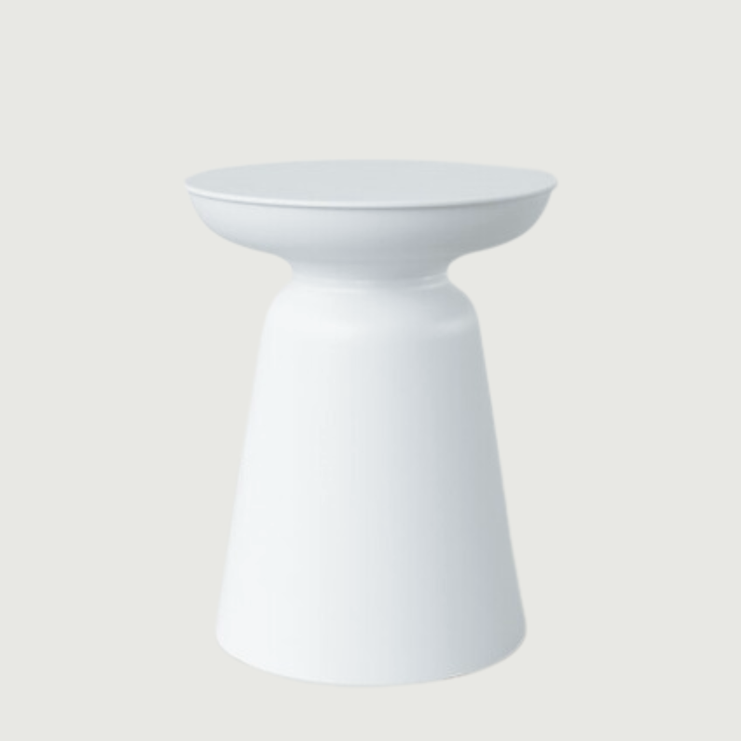 Gale White Metal Side Table - Party Reflections, Inc.