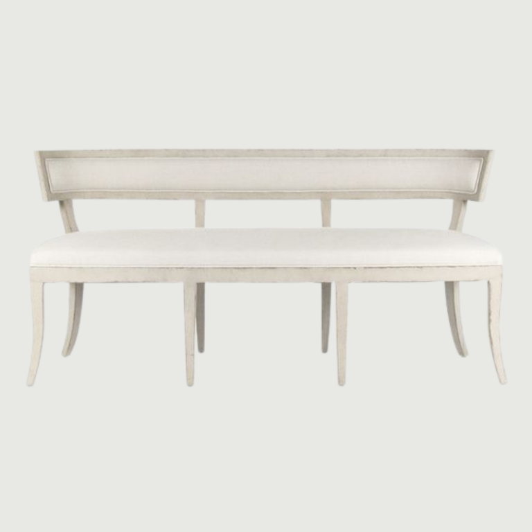 Loren Ivory Linen Settee - Party Reflections, Inc.