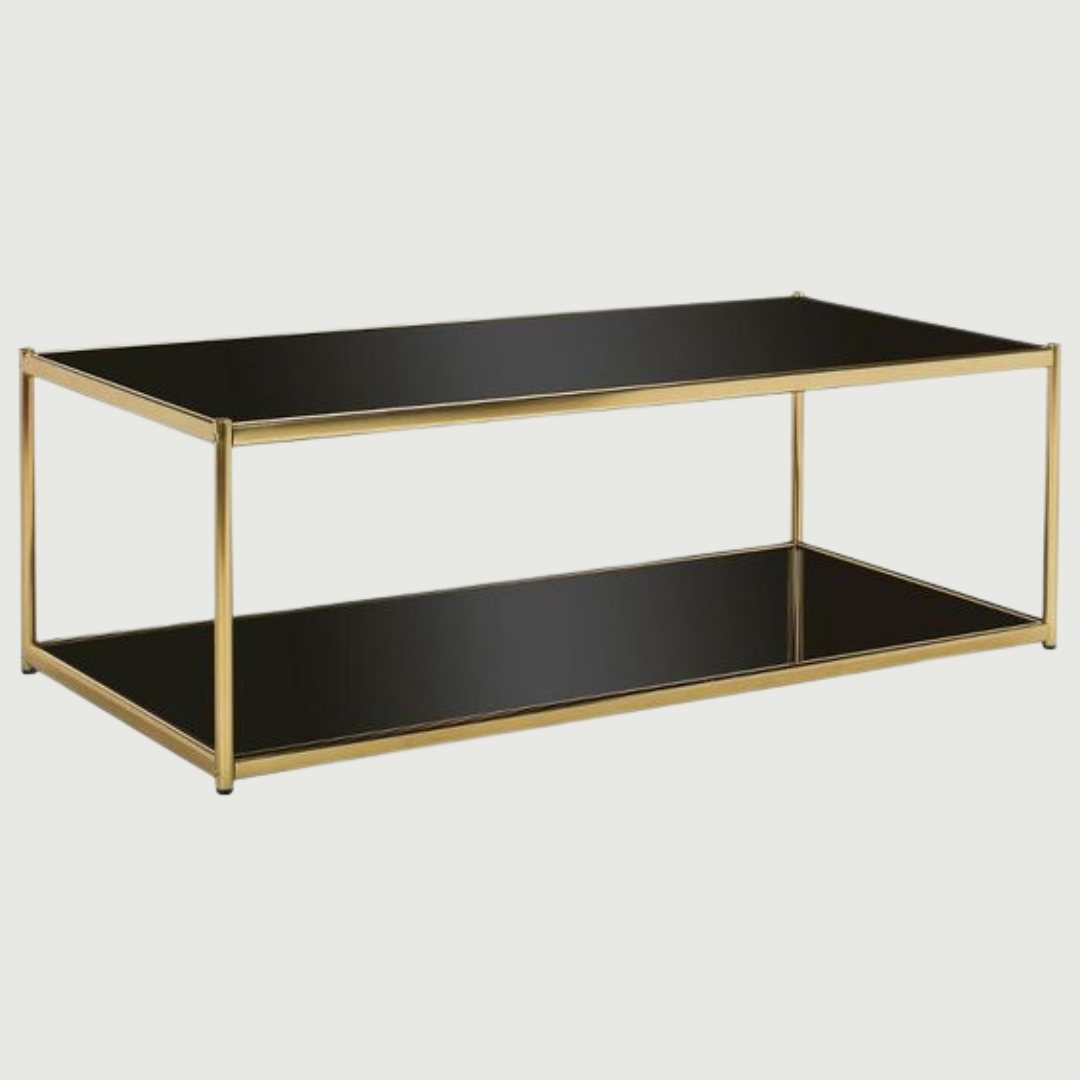 Zola Black and Gold Coffee Table - Party Reflections, Inc.