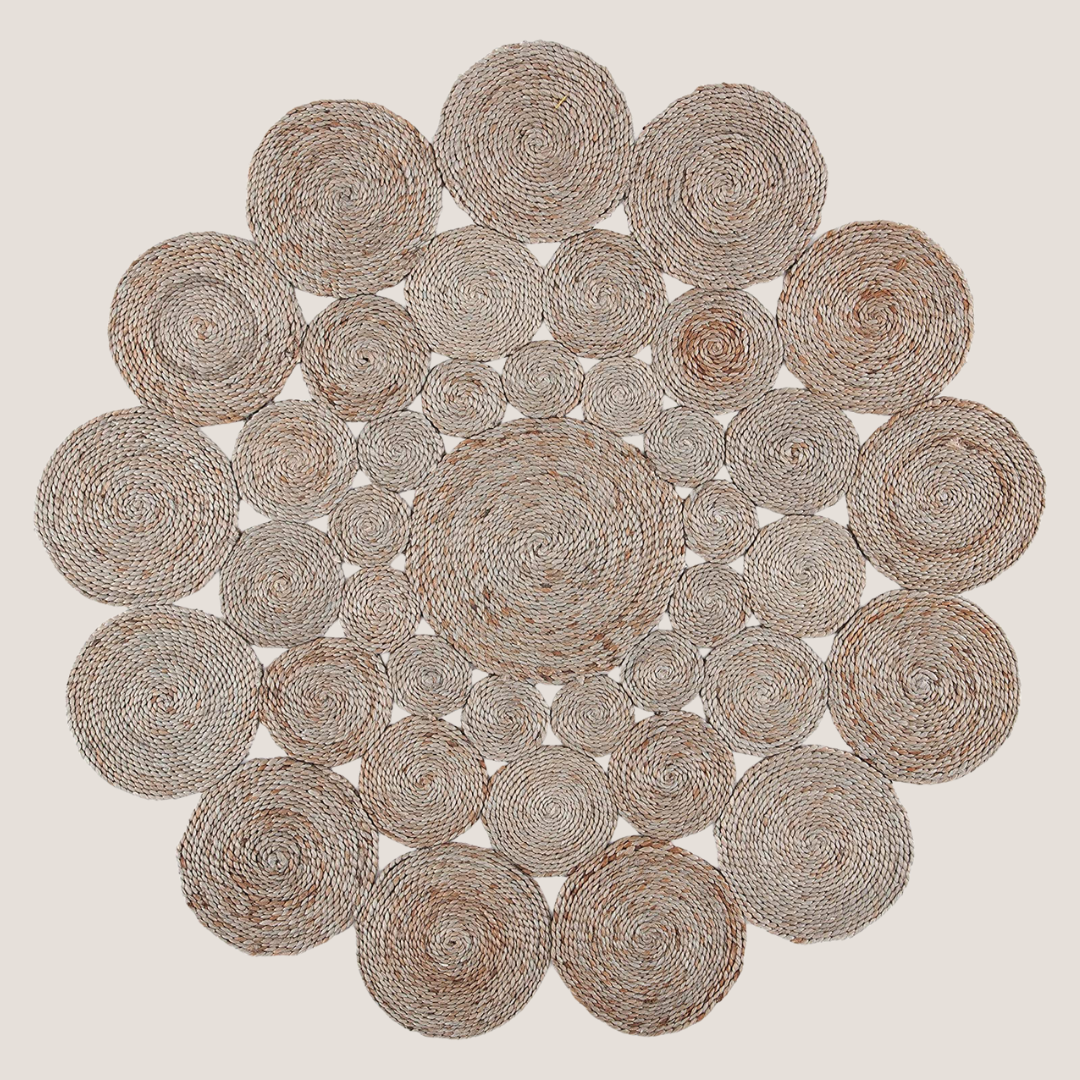 Farmhouse Grey Jute Round Rug Small - Party Reflections, Inc.